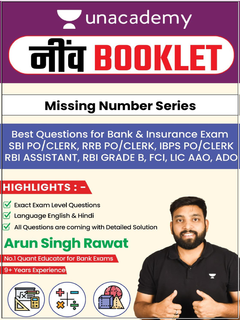 Missing Number Series Practice Questions | PDF