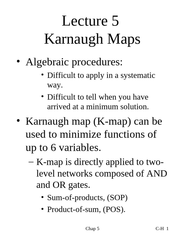 Lecture 5 Karnaugh Maps Prime Implicant | PDF | Mathematical Logic | Algebra