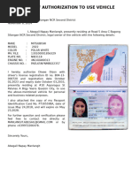 Authorization Letter For Grab Driver - Template | PDF | Business | Law