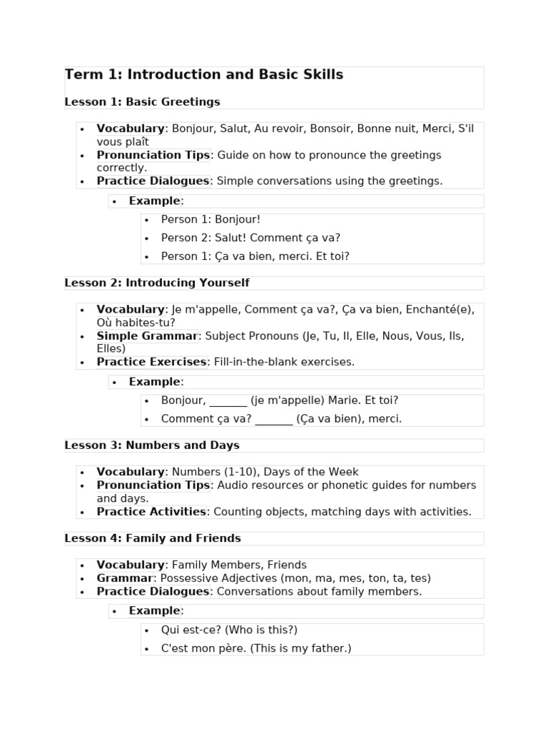 Term 1: Introduction and Basic Skills | PDF | Grammatical Conjugation | Linguistic Typology