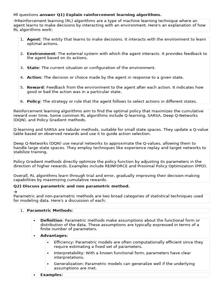 ML Questions Answer Q1 | PDF | Support Vector Machine | Principal ...