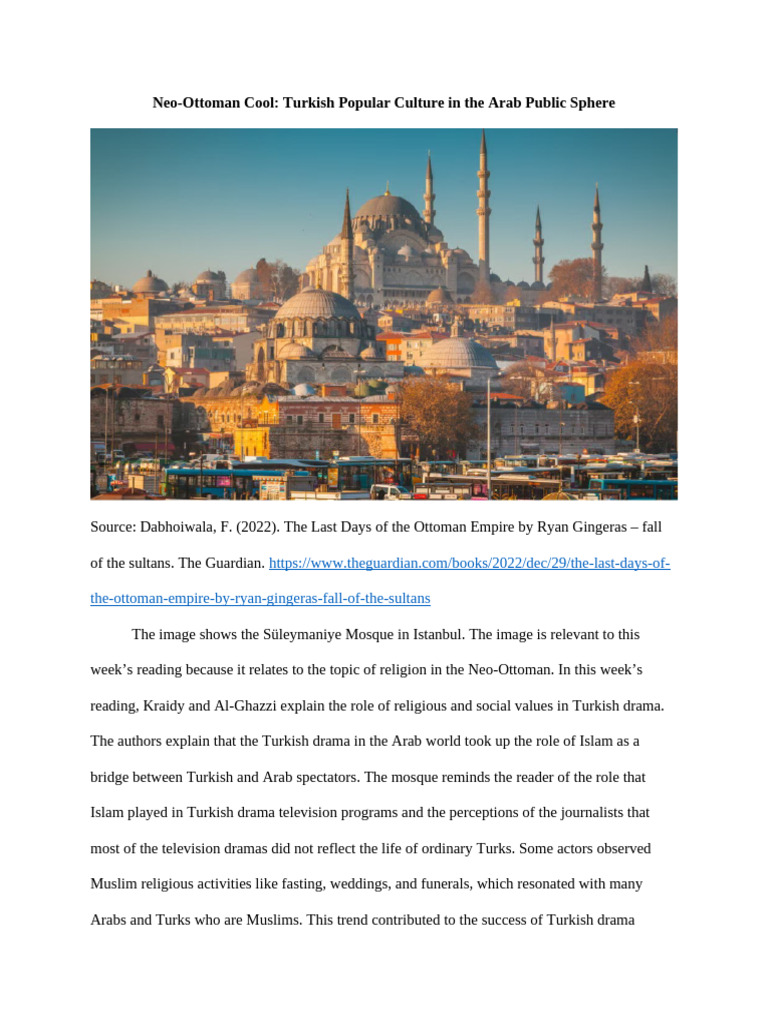 Neo-Ottoman Cool - Turkish Popular Culture in The Arab Public Sphere | PDF
