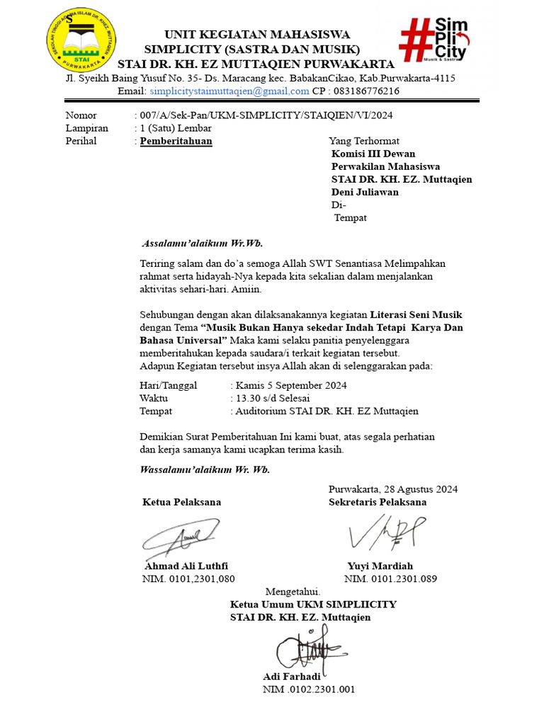 007 Pemberitahuan DPM | PDF