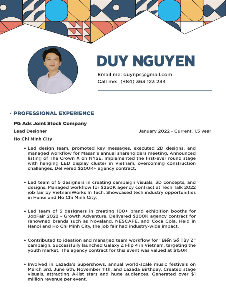 CV - Nguyen Duy | PDF | Brand