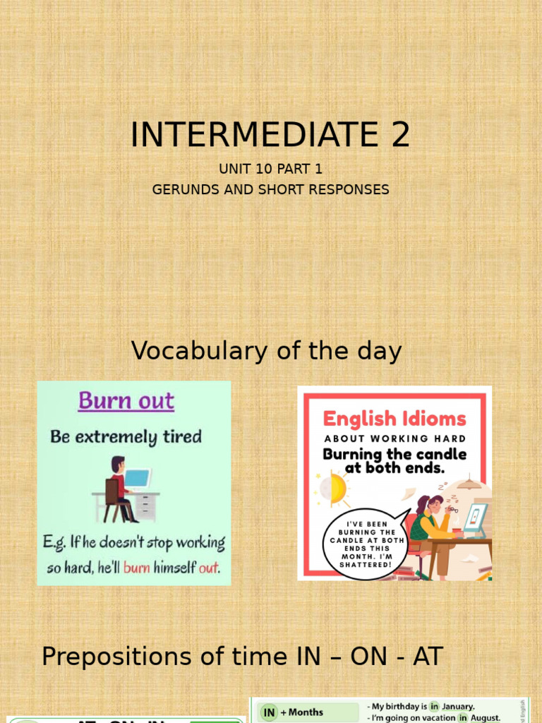 Intermediate 2 Unit 10 Part 1 | PDF | Career & Growth