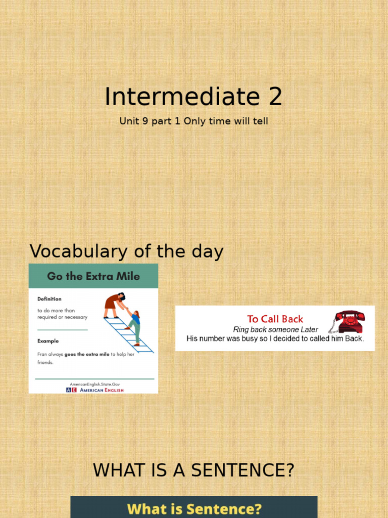 Intermediate 2 Unit 9part 1 | PDF