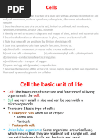 A Level Biology: Cell Structure Notes | PDF | Wellness