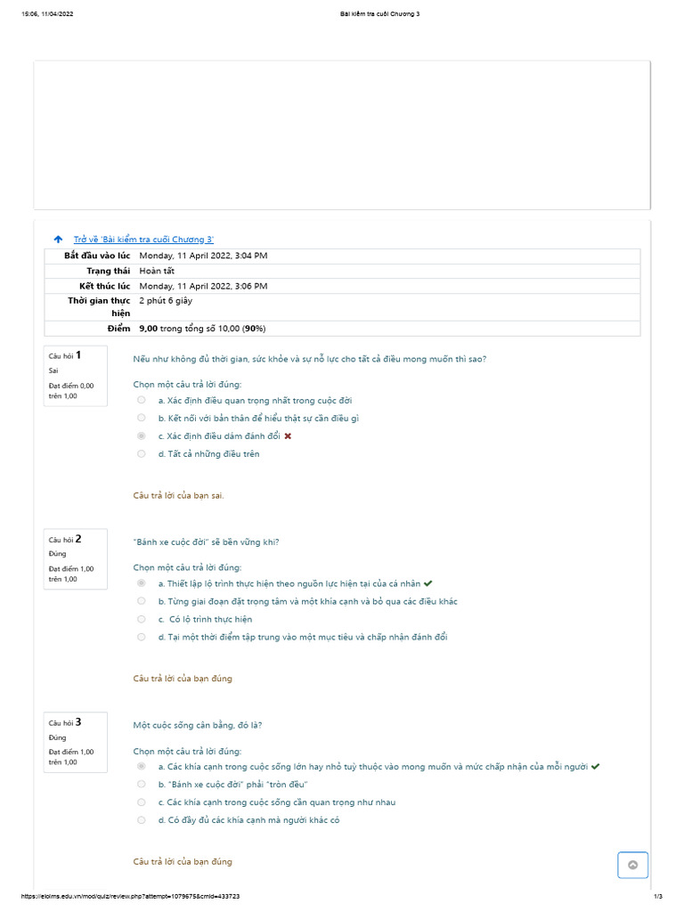 CBCS Chương 3 Lần 2 | PDF