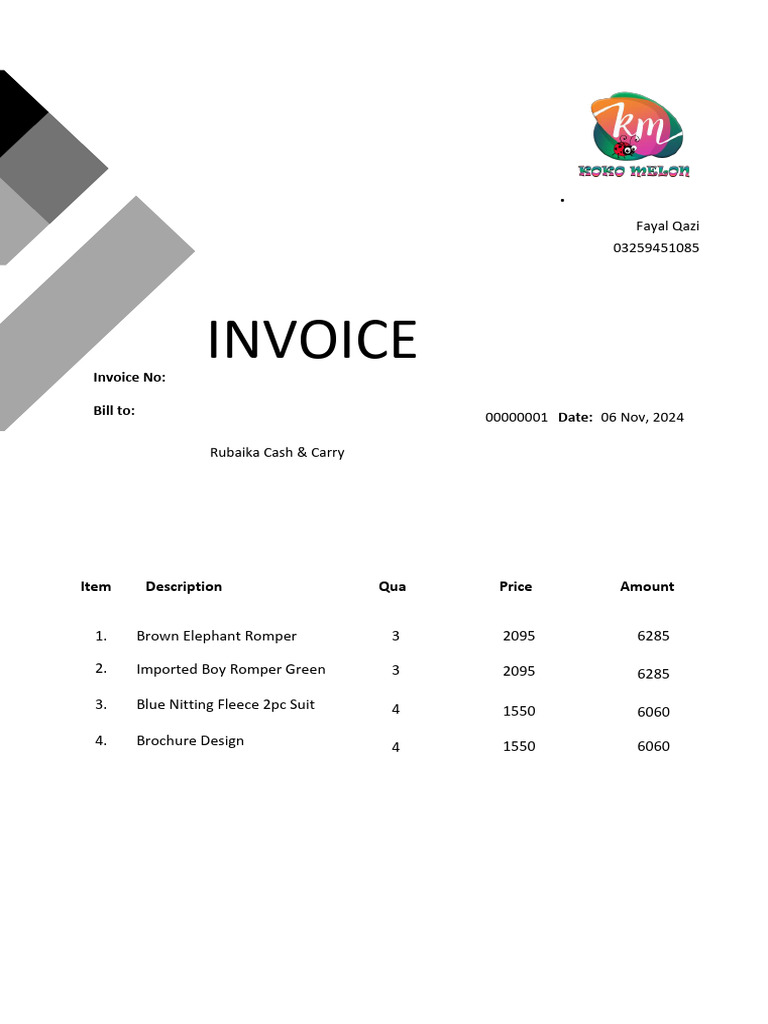 White Simple Invoice - PDF New | PDF