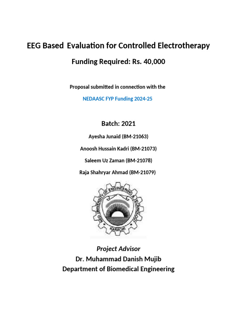 Dr. Muhammad Danish Mujib - NFYP Proposal 2025 | PDF ...