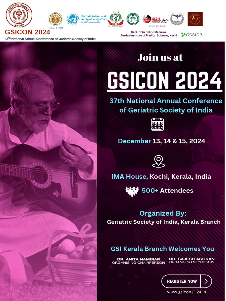 GSICON 2024: Geriatric Conference Details | PDF | Geriatrics ...