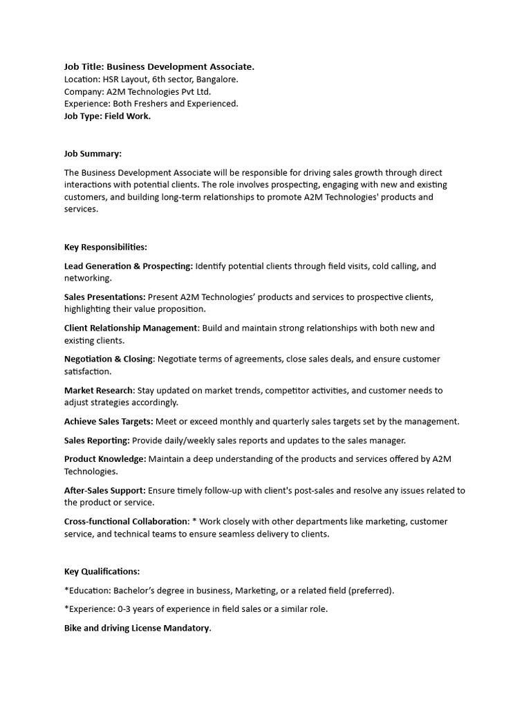 Bda - JD | PDF | Sales | Customer Relationship Management