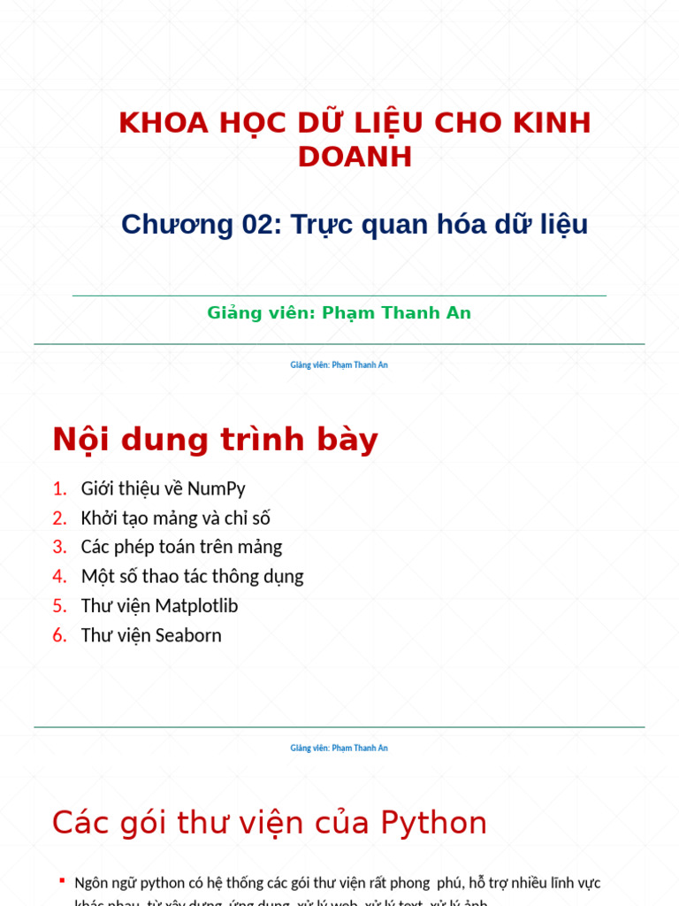 Chap02 Truc Quan Hoa Du Lieu | PDF