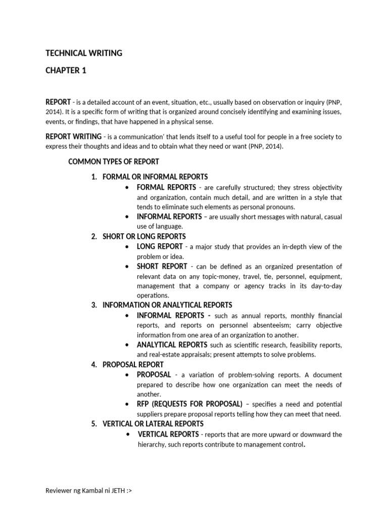 Reviewer TechnicalEnglish | PDF | Preposition And Postposition | Verb