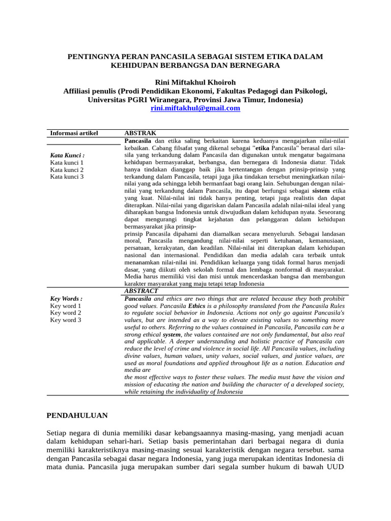 Rini Uts Pancasila 1 | PDF