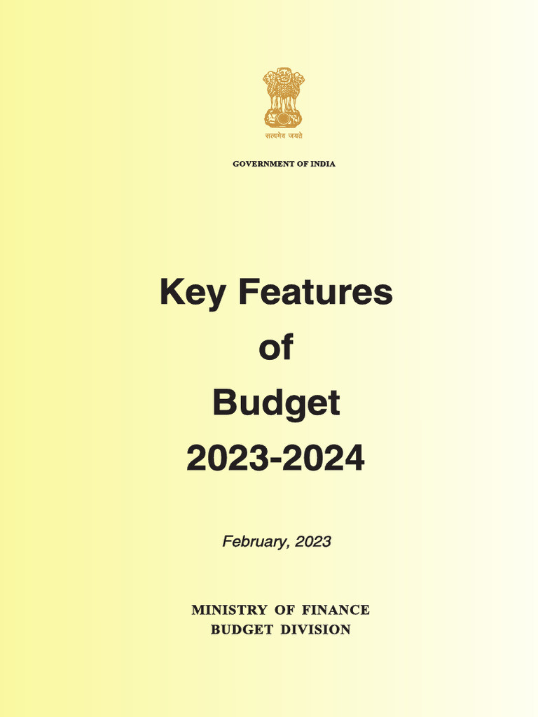 India Union Budget 2023 - Highlights | PDF