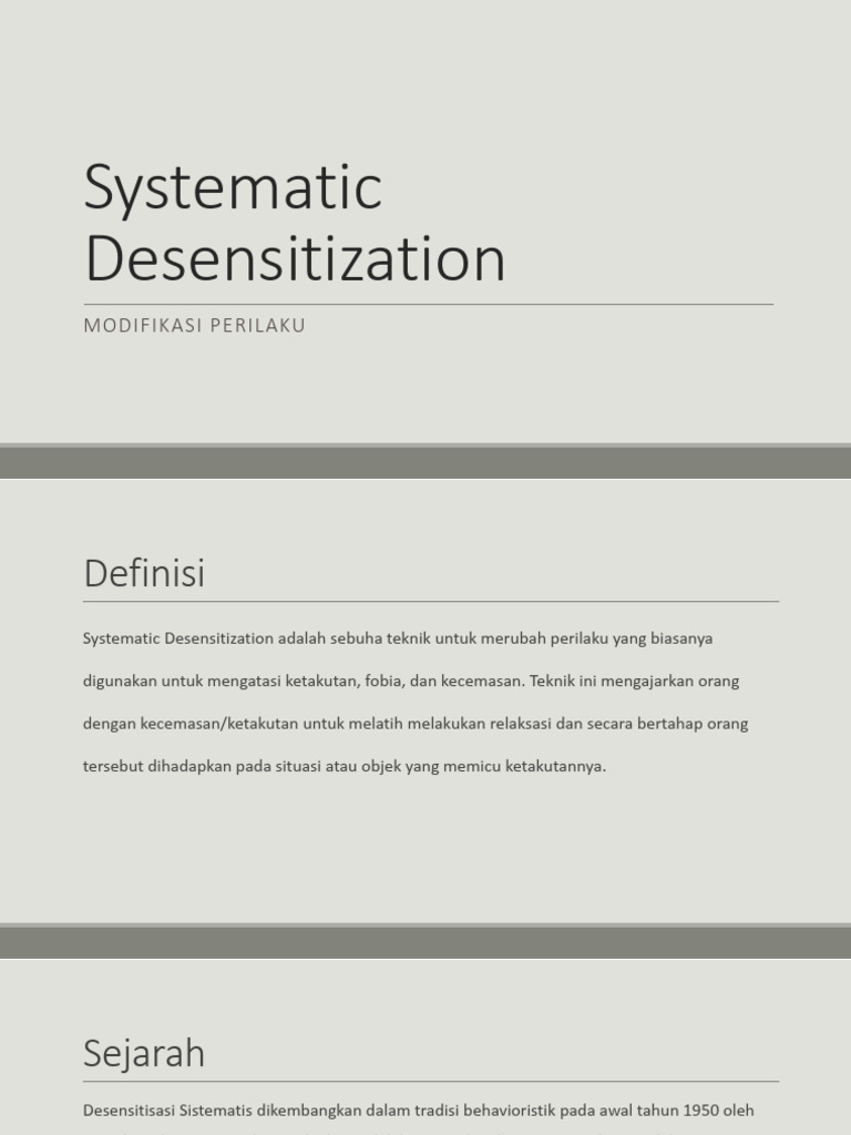 Systematic Desensitization Token Economy | PDF