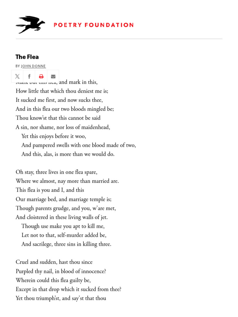The Flea - The Poetry Foundation | PDF