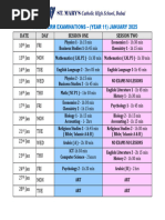 CSEC January 2026 Exam Timetable | PDF