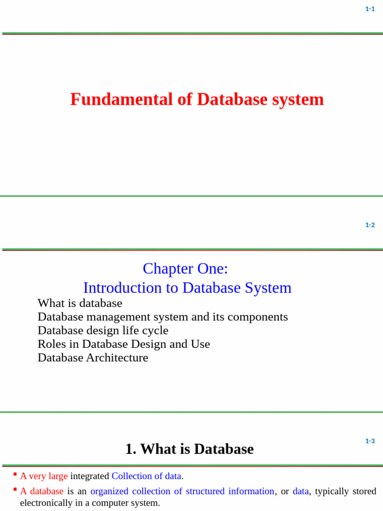 Chapter 1 Fundamental of Database System Updated | PDF | Databases | Database Design