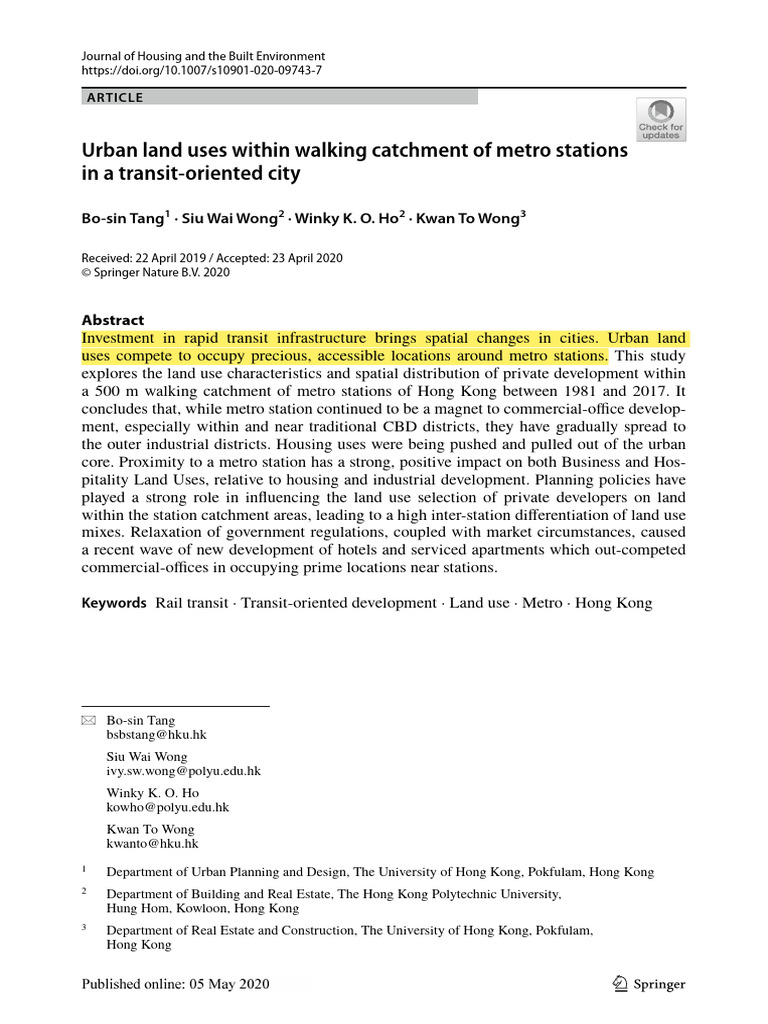 Land Around Walking Distance of Metro | PDF | Logistic Regression ...