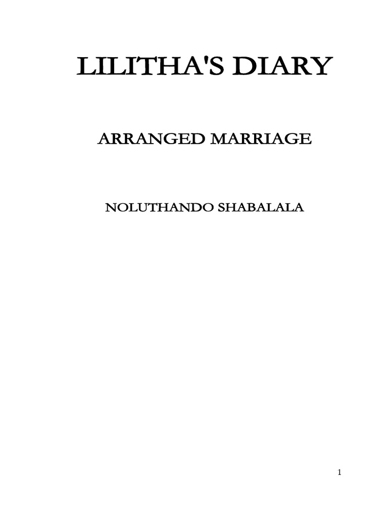 Lilitha's Diary: Struggles of Tradition | PDF