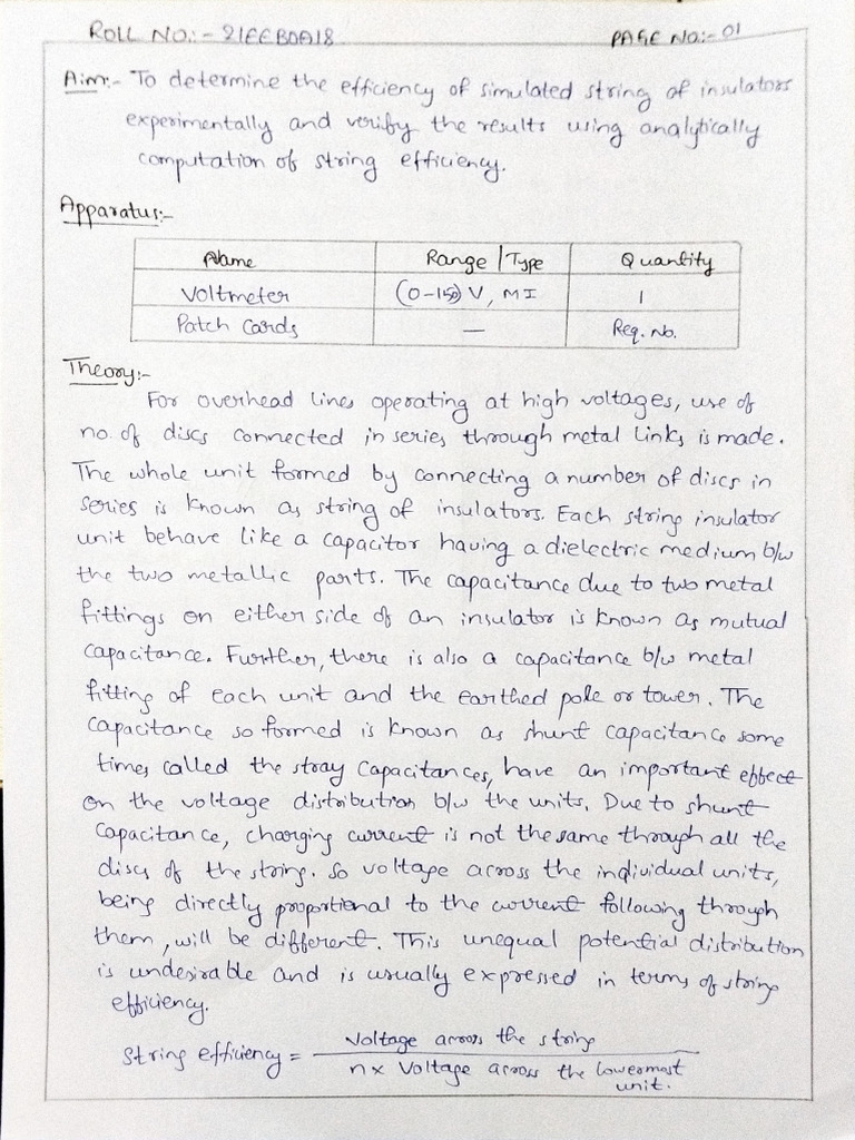EE404 PS Lab String Efficiency | PDF