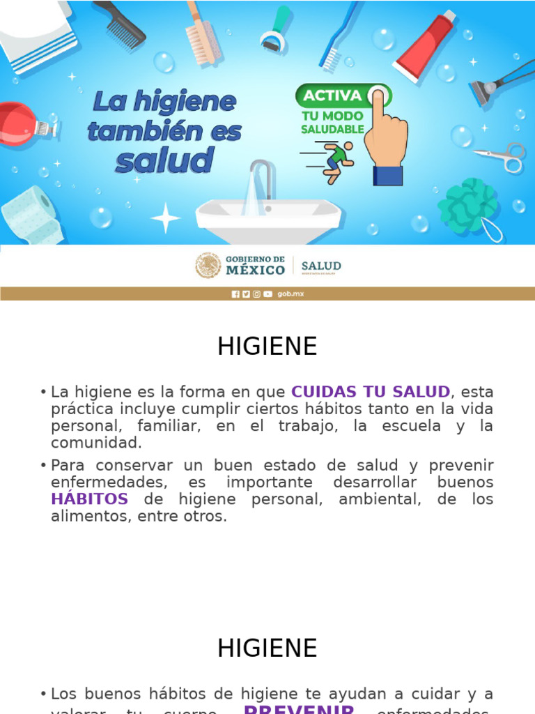 Higiene Personal | PDF | Relaciones personales, crianza y desarrollo ...