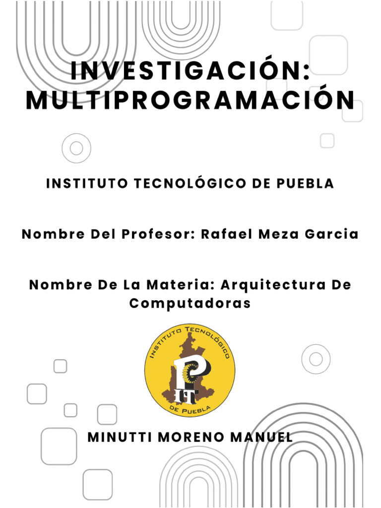 Investigación - Multiprogramación | PDF | Sistema operativo | Unidad ...