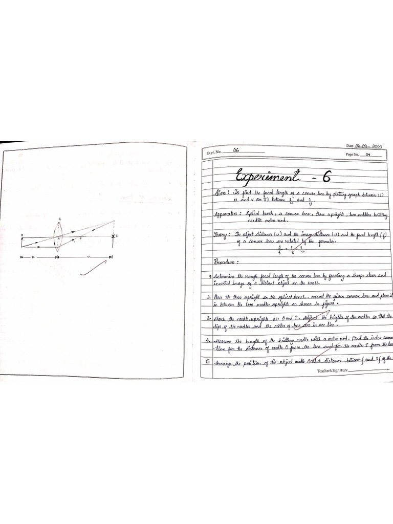 Physics (Experiment 6) | PDF