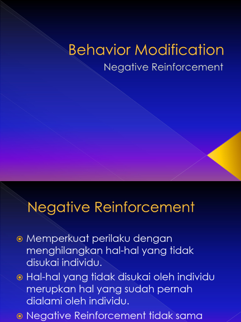 Negative Reinforcement | PDF