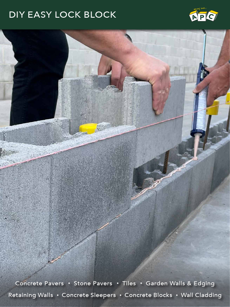 DIY Easy Lock Block WEB v1 | PDF | Concrete | Wall