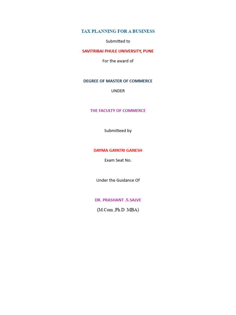 Details Project Tax .-Merged | PDF | Taxes | Audit