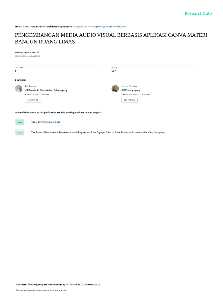 Pengembangan Media Audio Visual Berbasis Aplikasi | PDF | Seni