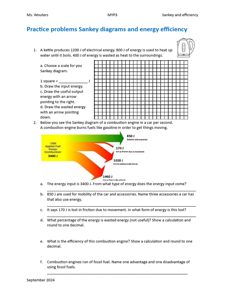 Sankey Diagrams and Energy Efficiency Practice | PDF | Engines ...