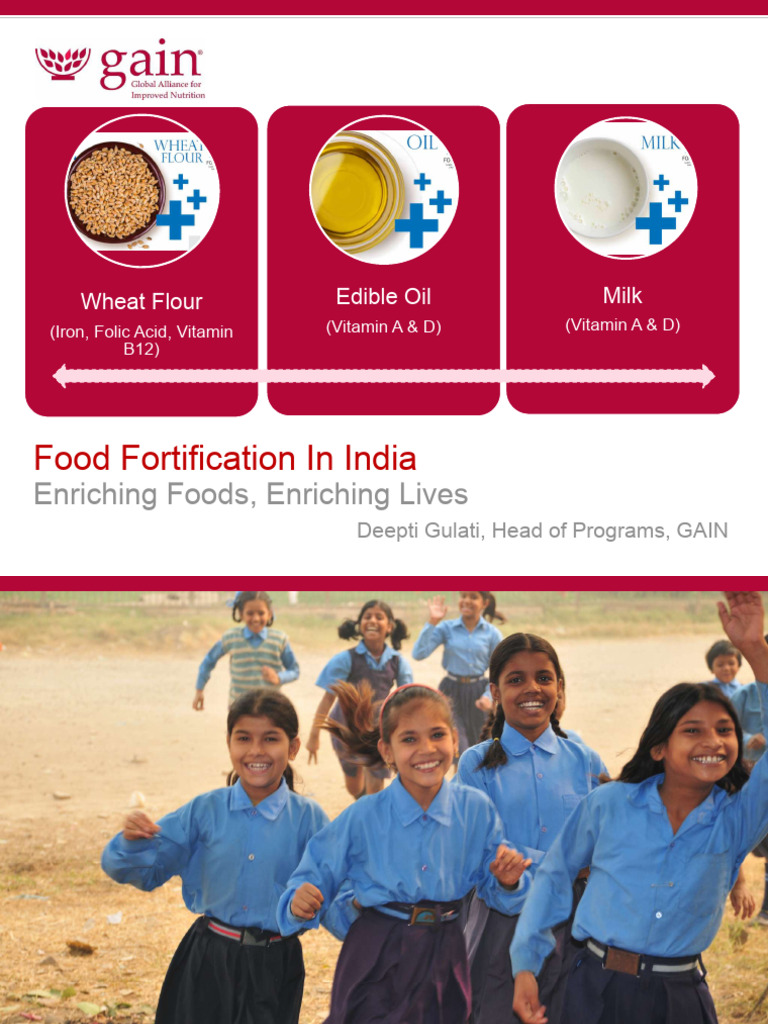 Food Fortification in India Enriching Food Lives - Ms Deepti Gulati ...