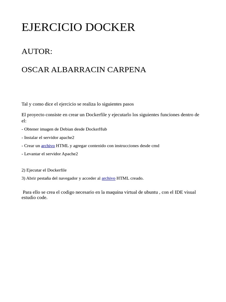 Ejercicio Docker | PDF | Arte | Informática