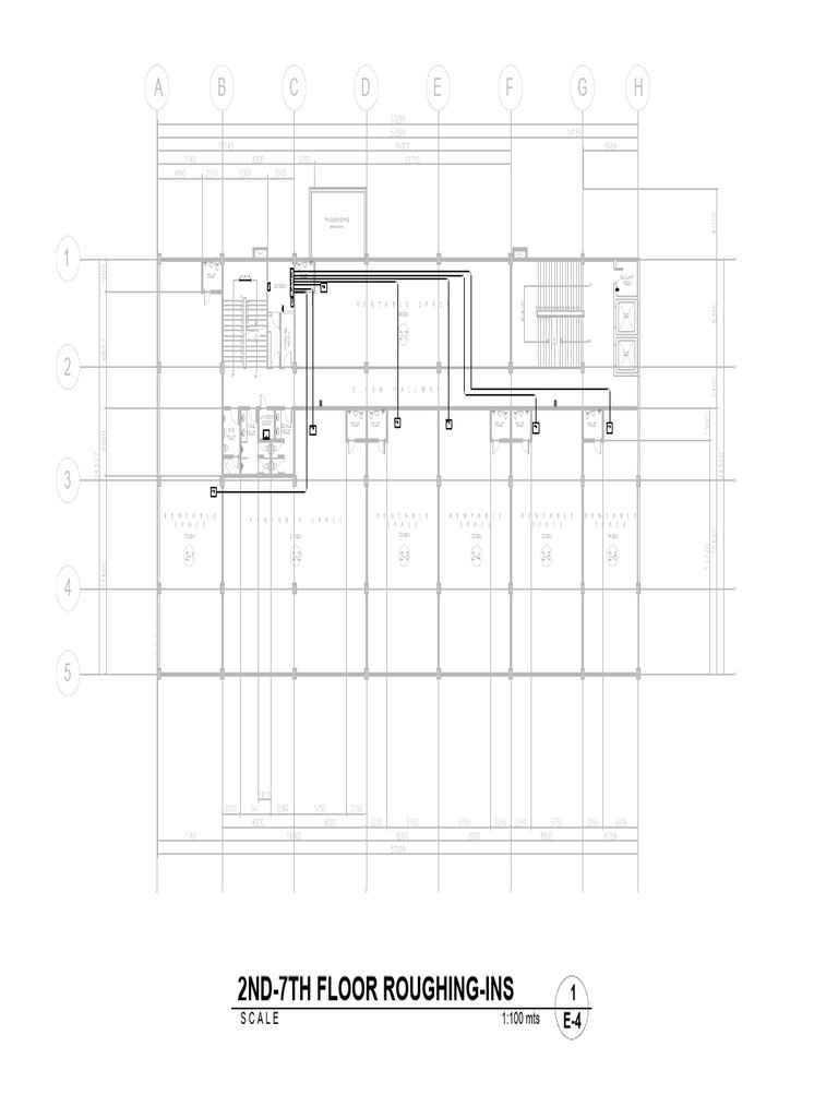 2nd - 7th Floor Roughing Ins Layout | PDF