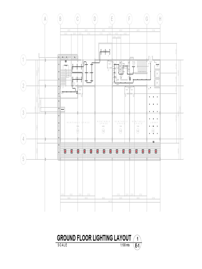 Ground FLoor Ligthing Layout | PDF | Toilet | Building Technology