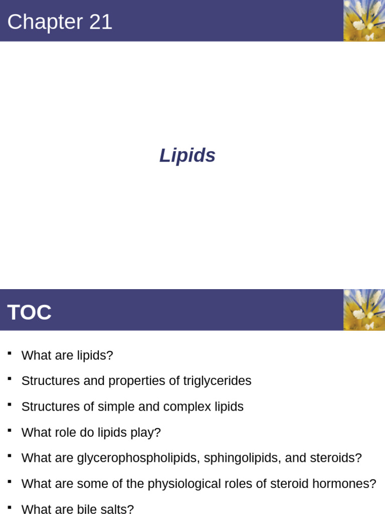 Ch 20 Lipids | PDF | Lipoprotein | Lipid