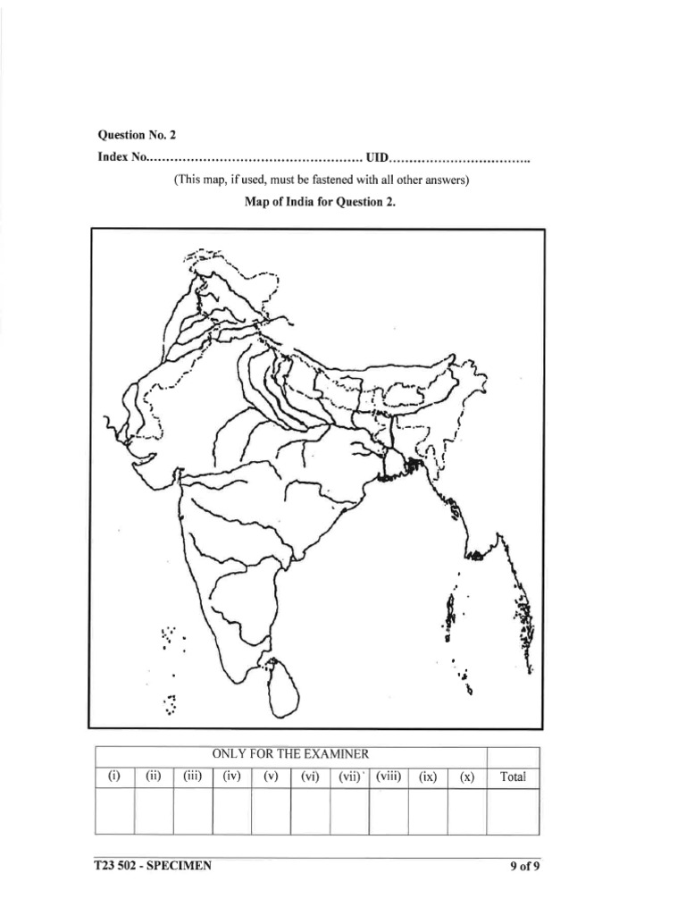 Map of India Borad Geography | PDF