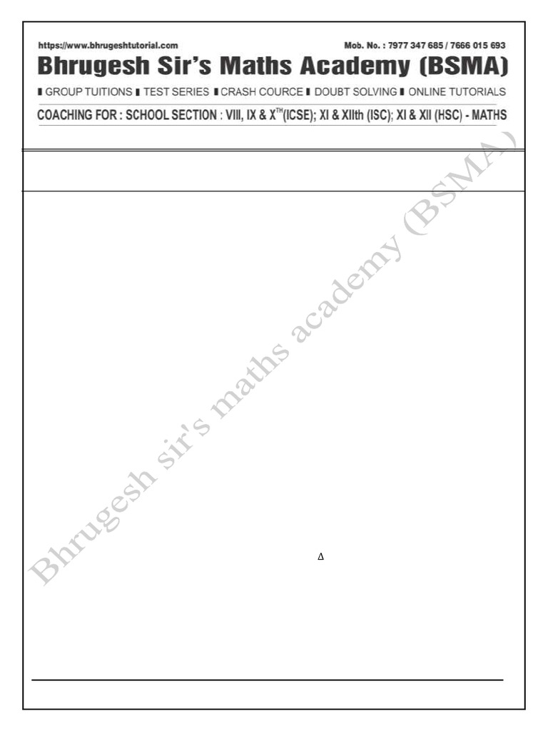 9th Grade Maths Practice Paper | PDF | Triangle | Circle