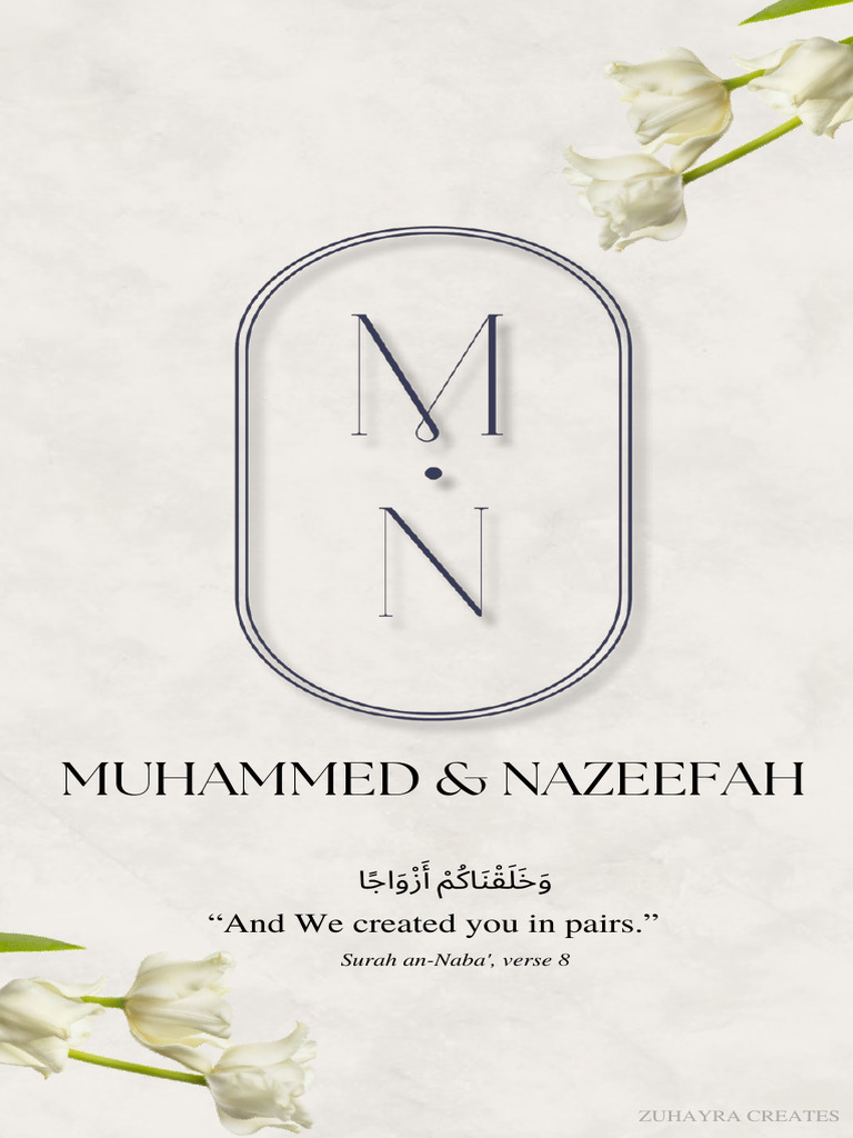 Nikaah, Wedding & Walima Invite - Muhammed & Nazeefah - pdf-1 | PDF ...
