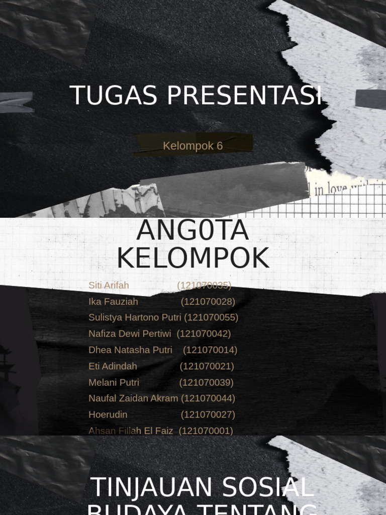 Tugas Presentasi Kelompok 6 | PDF