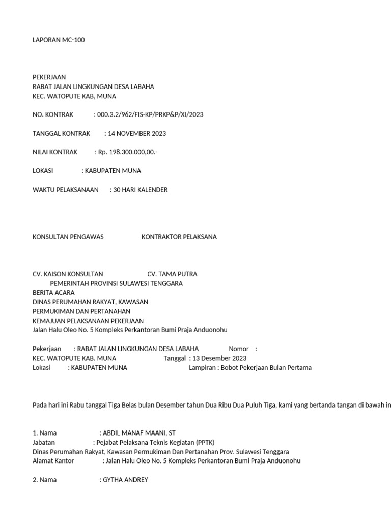 3 Laporan MC 100 | PDF | Sains & Matematika | Teknologi & Rekayasa