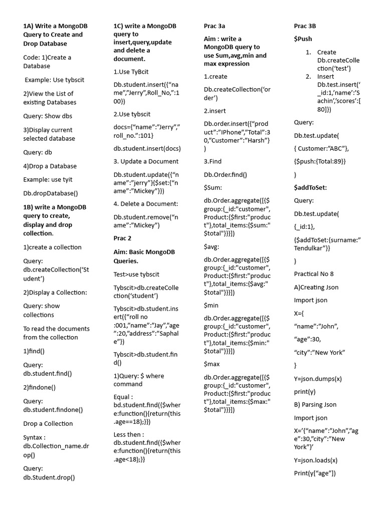 NGT Practicals Micro Final | PDF | J Query | Mongo Db