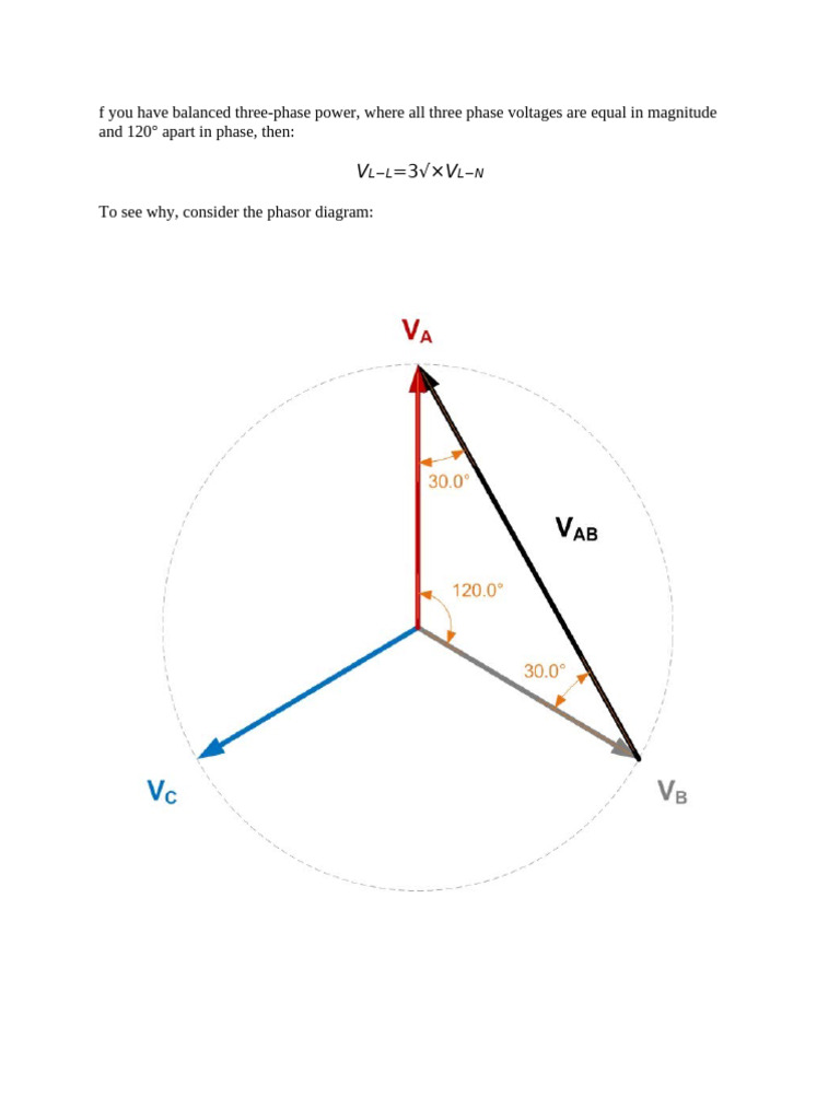 Phase and Line Voltage Relatioon and Starter | PDF