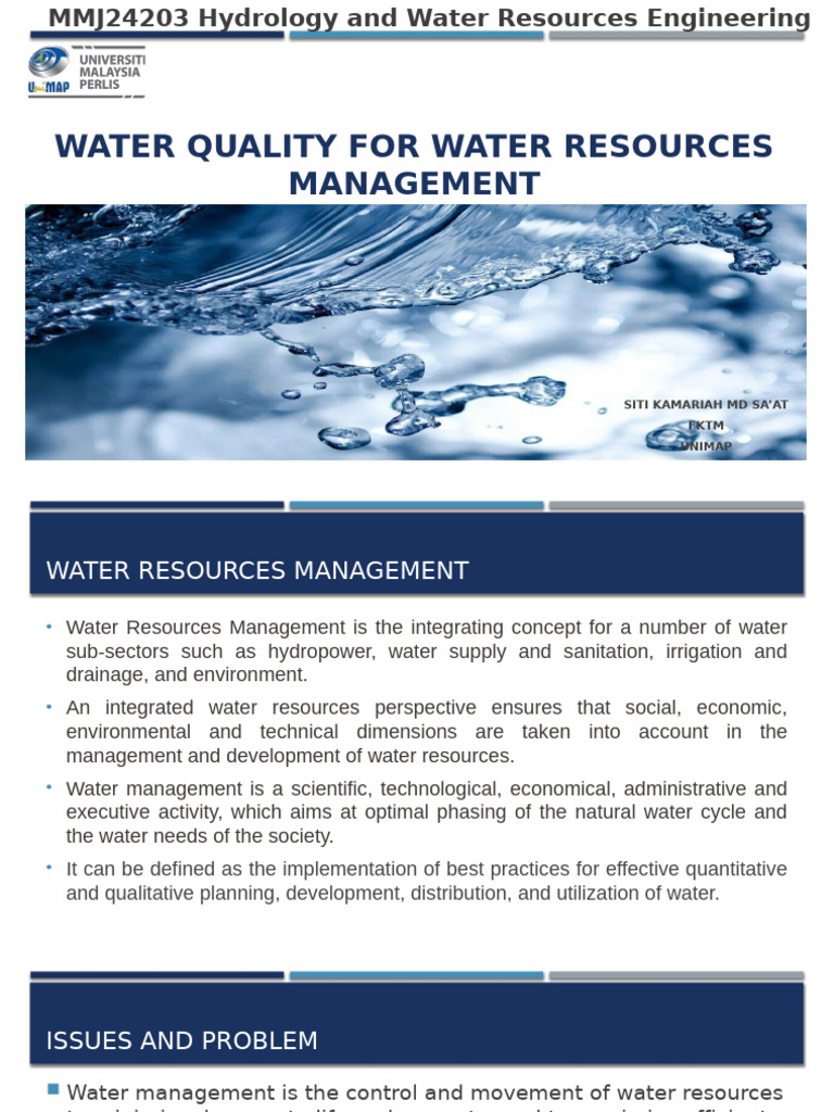 Integrated Water Resources Management Lecture Notes | PDF | Water ...