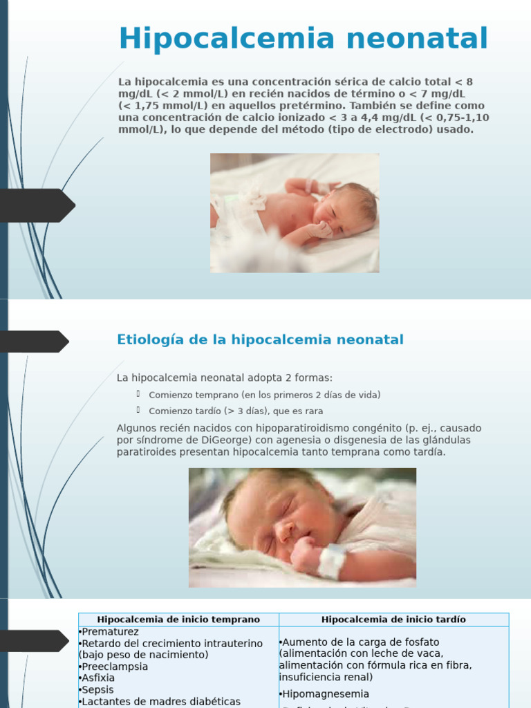 Hipocalcemia Neonatal | PDF | Enfermedades y trastornos ...