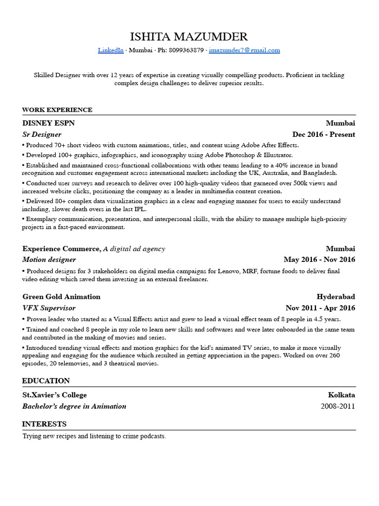 I Shit Amaz Umder Resume | PDF